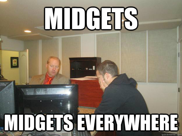 midgets midgets everywhere - Embarassed Freshman - quickmeme