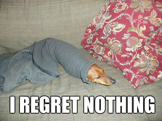 I regret nothing - Misc - quickmeme