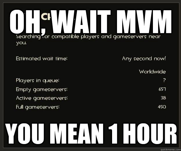 Oh, wait MvM you mean 1 hour - Misc - quickmeme