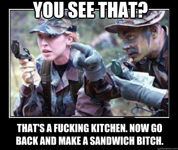 You see that? That's a fucking kitchen. Now go back and make a sandwich bitch. - Loool - quickmeme