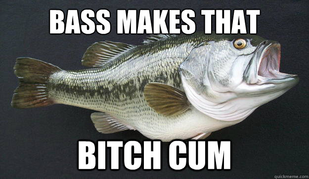 bass makes that bitch cum - Literal Bass - quickmeme