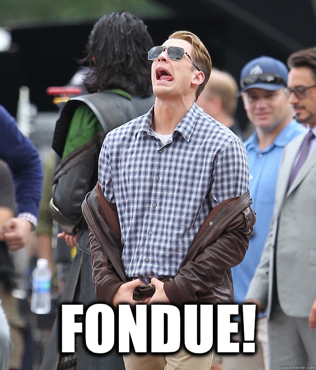 Fondue! - Chris Evans Physics - quickmeme
