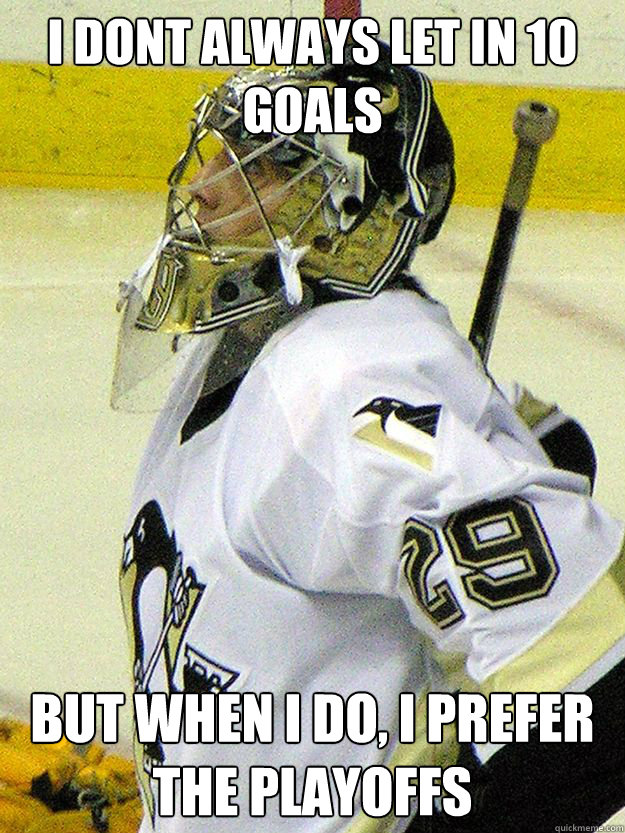 Marc Andre Fleury memes | quickmeme
