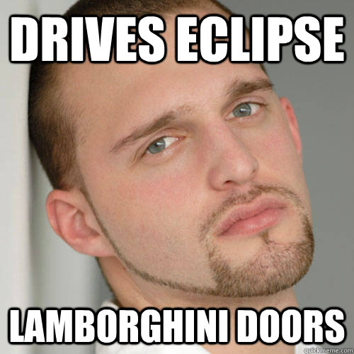 drives eclipse Lamborghini doors - Chet - quickmeme