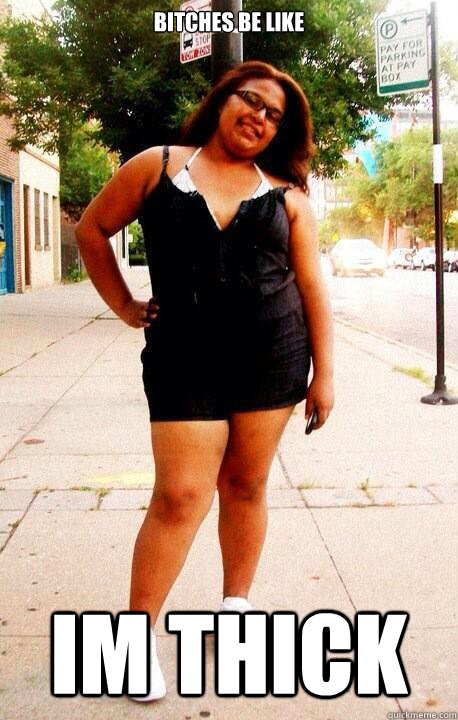 Bitches be like IM THICK - Misc - quickmeme
