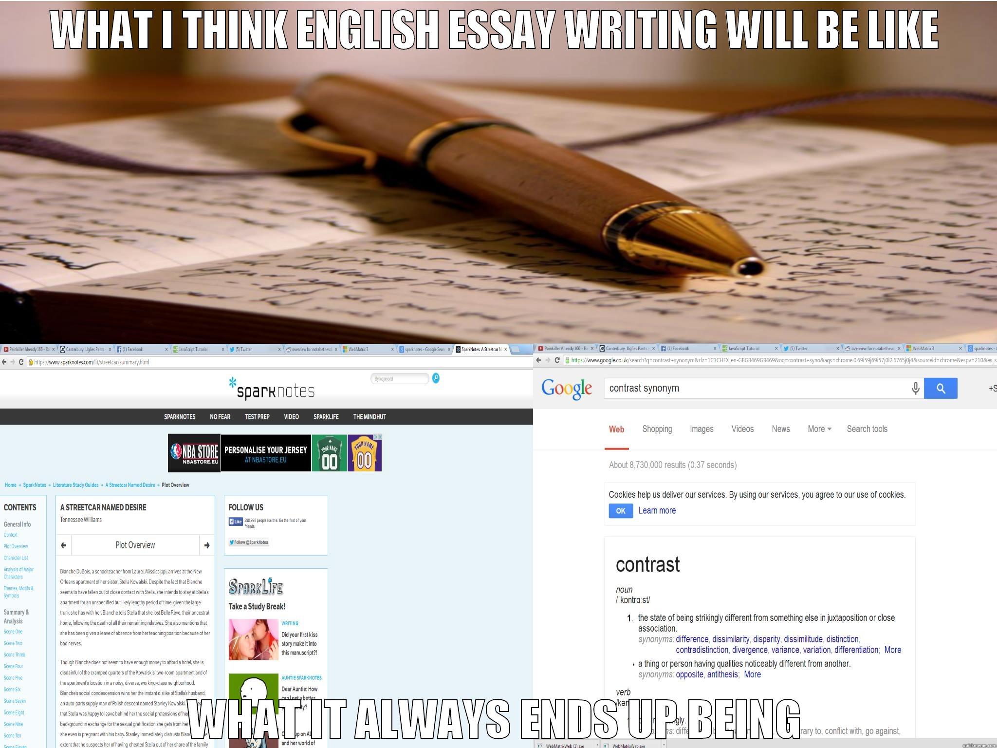 essay writing lol - quickmeme