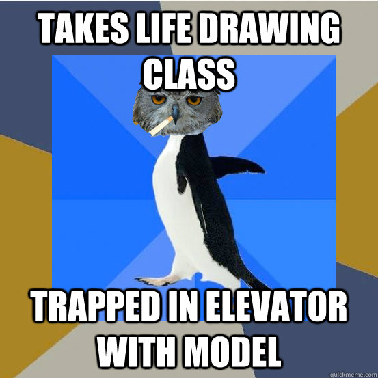 Socially Awkward Art Student Owl memes | quickmeme
