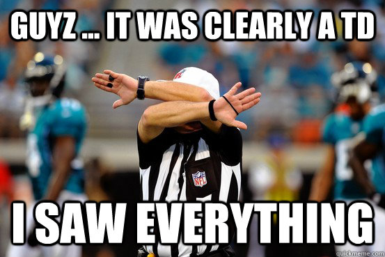 GUYZ ... IT WAS CLEARLY A TD I SAW EVERYTHING - Misc - quickmeme