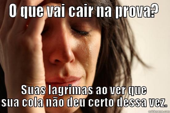 O que vai cair na prova? - quickmeme