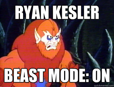 ryan kesler beast mode: on - Behind the Times Beastman - quickmeme