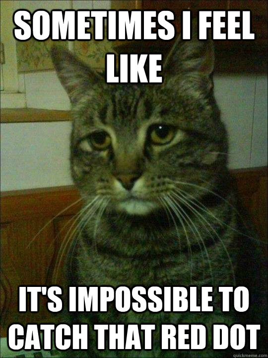 Sometimes I feel like it's impossible to catch that red dot - Misc - quickmeme