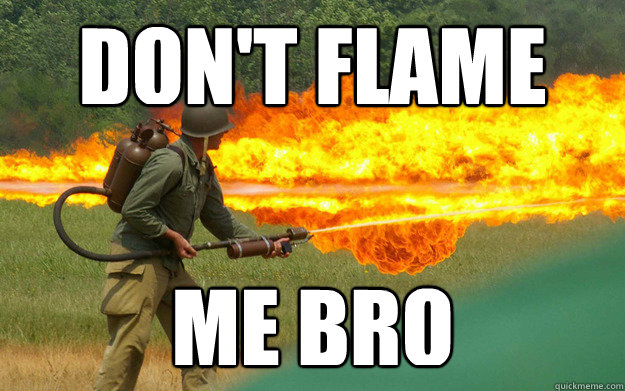 Don't Flame Me Bro - Dont Flame Me Bro - quickmeme