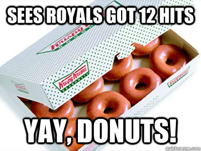 sees royals got 12 hits yay, donuts! - Misc - quickmeme