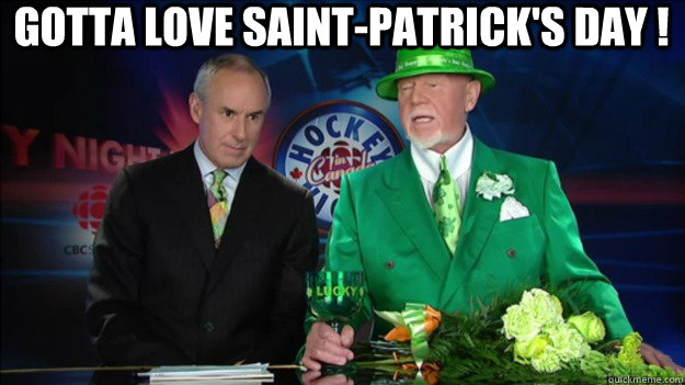 Gotta love Saint-Patrick's day ! Bottom caption - Don Green Cherry - quickmeme