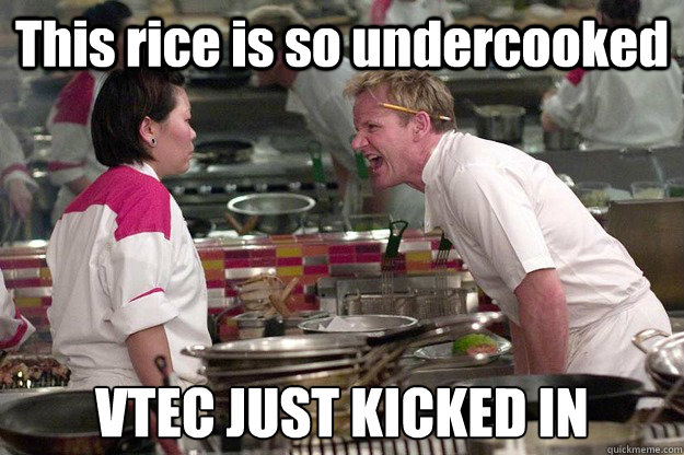 This rice is so undercooked VTEC JUST KICKED IN - Misc - quickmeme