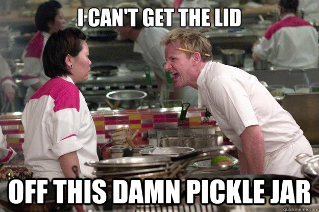 I CAN'T GET THE LID OFF THIS DAMN PICKLE JAR - Misc - quickmeme