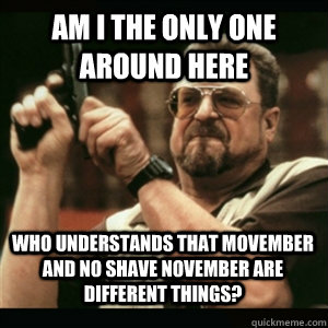 Am i the only one around here Who Understands that Movember and No shave November are different ...
