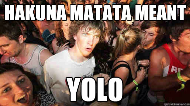 Hakuna matata meant yolo - Misc - quickmeme