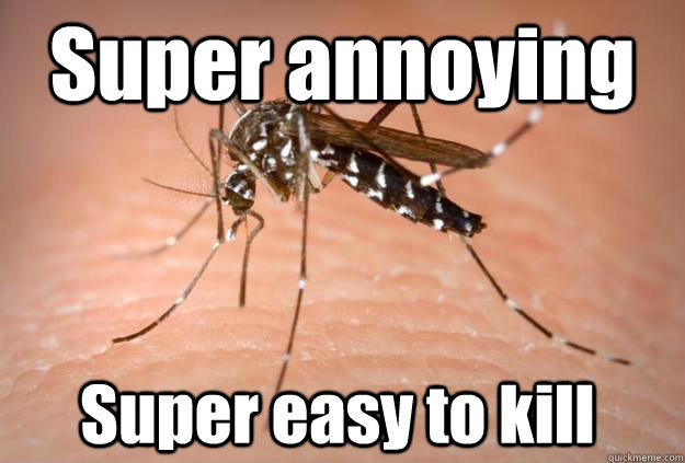 Super annoying Super easy to kill - Master Troll Mosquito - quickmeme