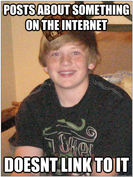 posts about something on the internet doesnt link to it - scumbag reid - quickmeme