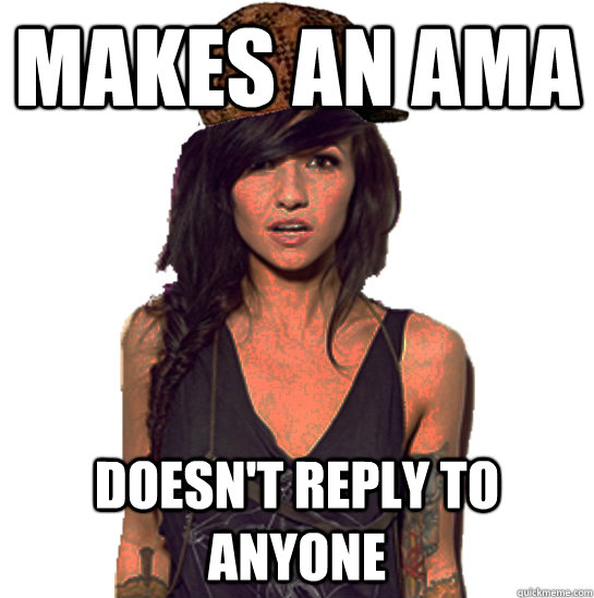 Makes an Ama Doesn't reply to anyone - Scumbag Lights - quickmeme