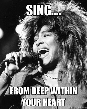 sing.... From Deep within your heart - Tina Turner - quickmeme